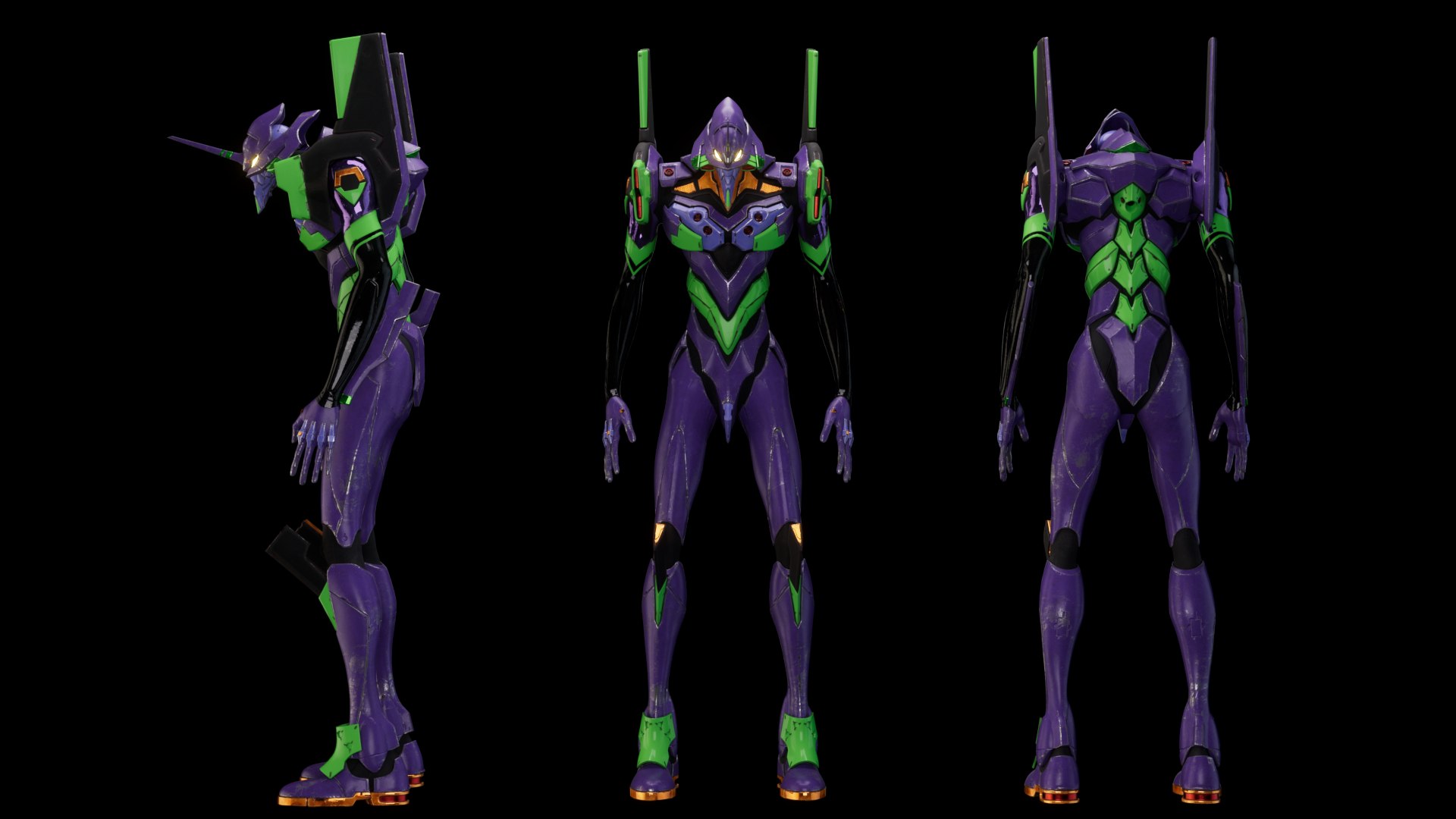 3D EVA NEON GENESIS EVANGELION EVA-01 TEST TYPE - TurboSquid 2312046