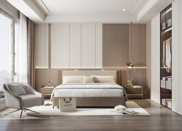 modelo 3d dormitorio moderno - TurboSquid 2160523