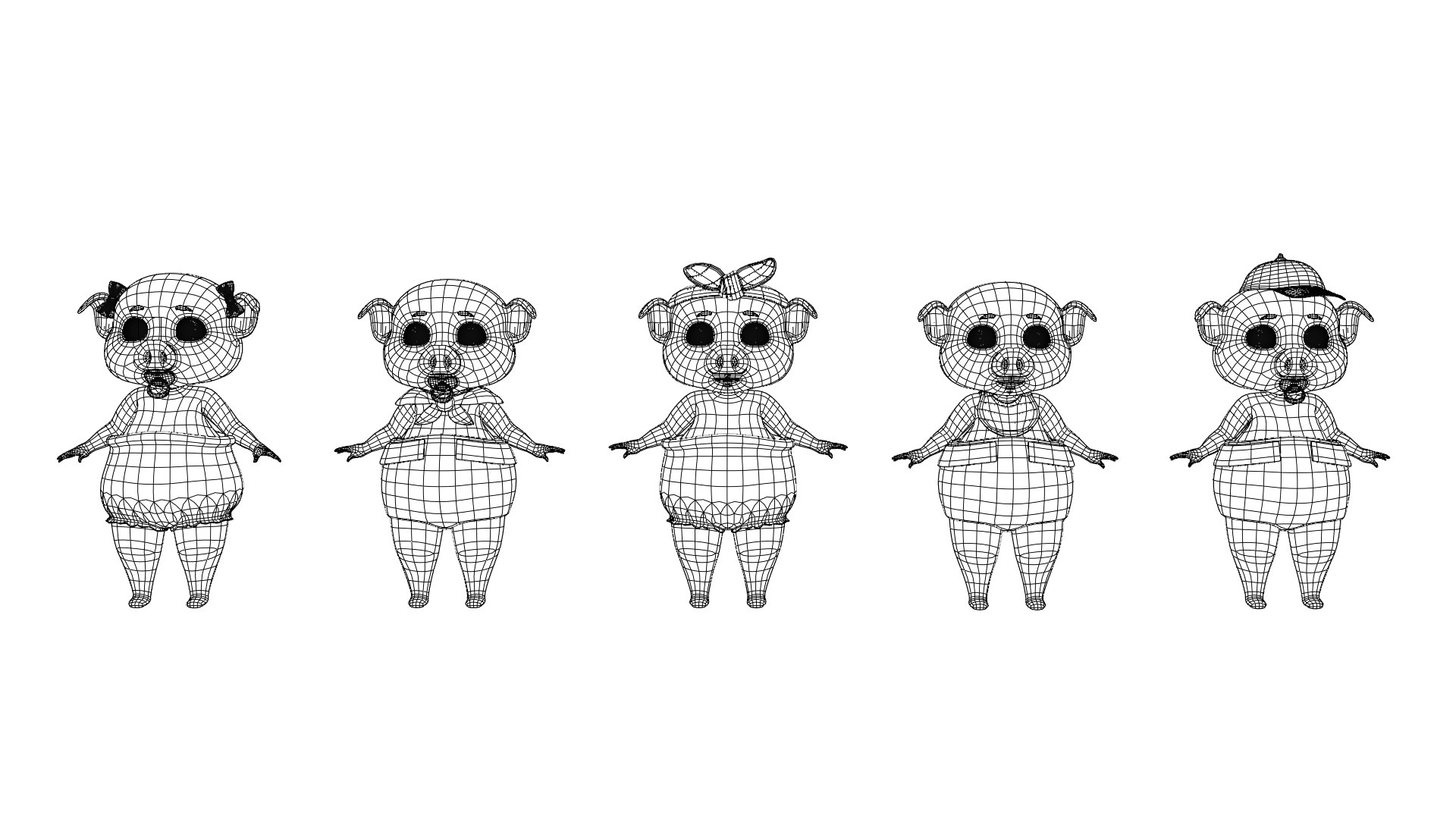 Cartoon Baby Pig 3D Model Pack 3D Model - TurboSquid 1778472