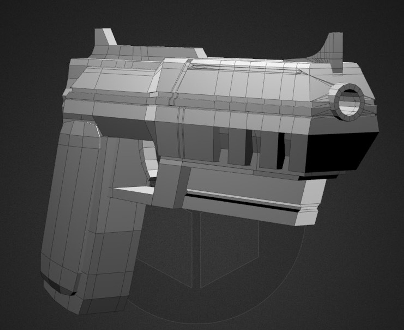 3d Futuristic Pistol Gun Model