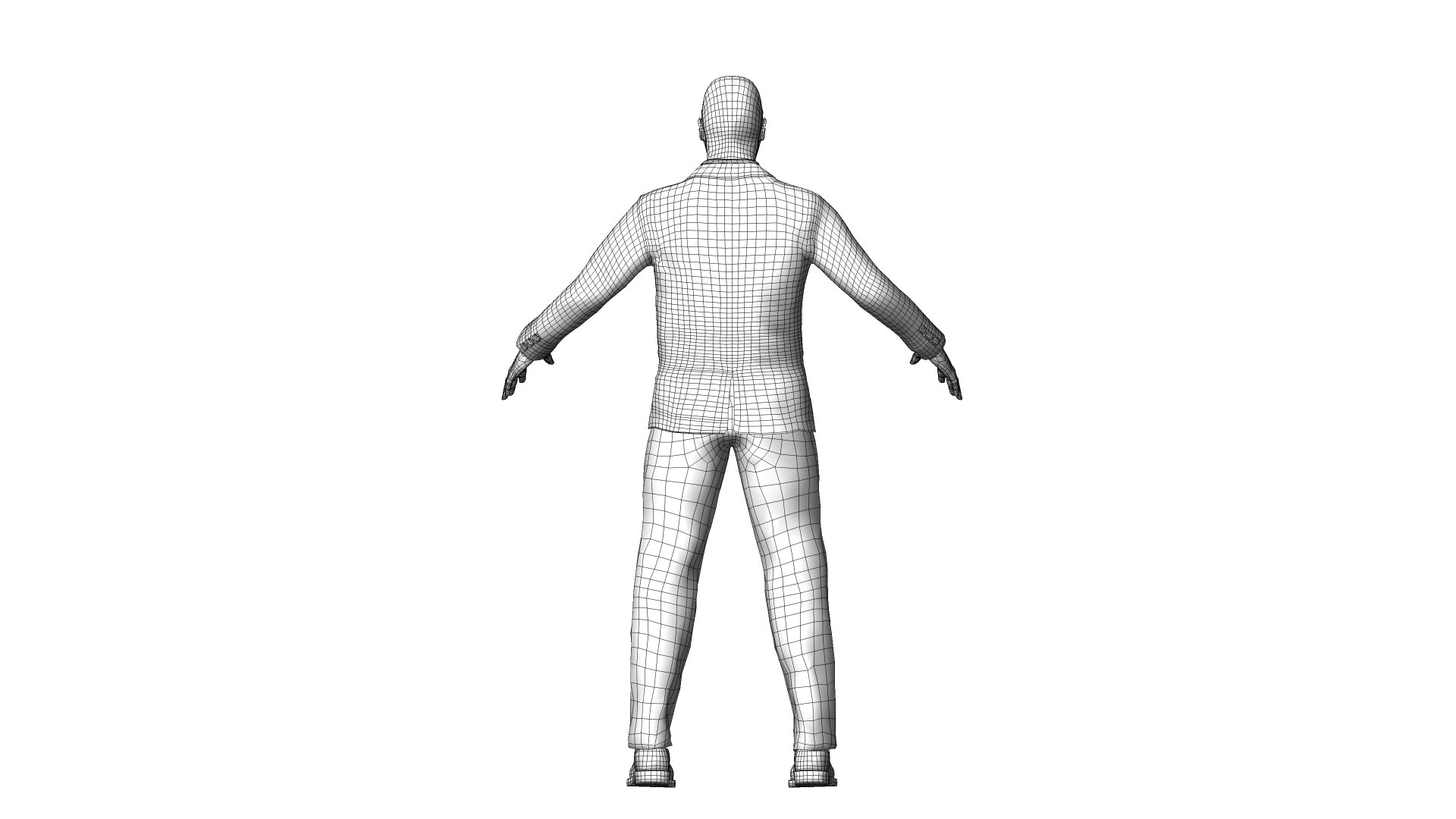 Adult White Male Suit 3D Model - TurboSquid 1603358