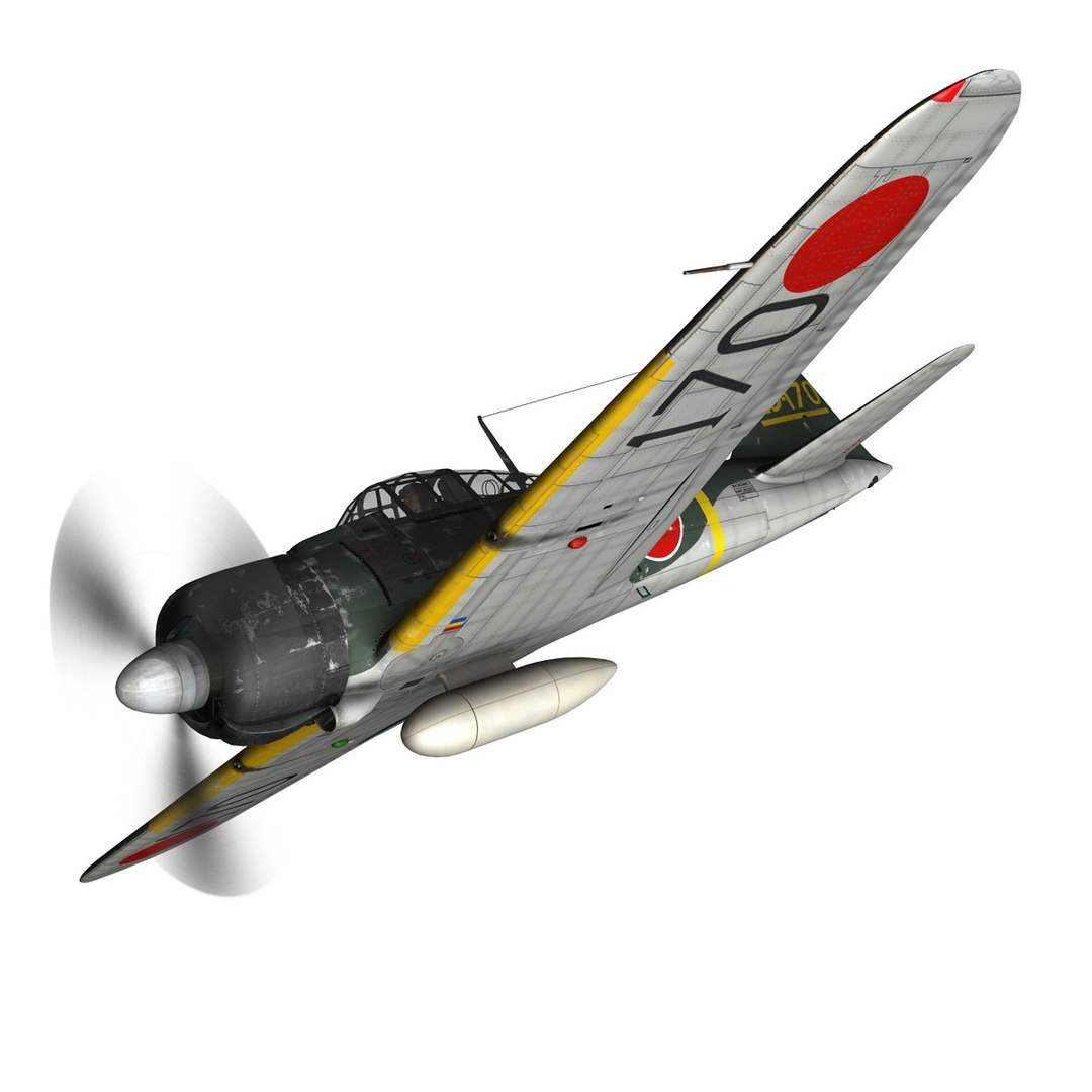 Mitsubishi A6m2 Zero - 3d Model