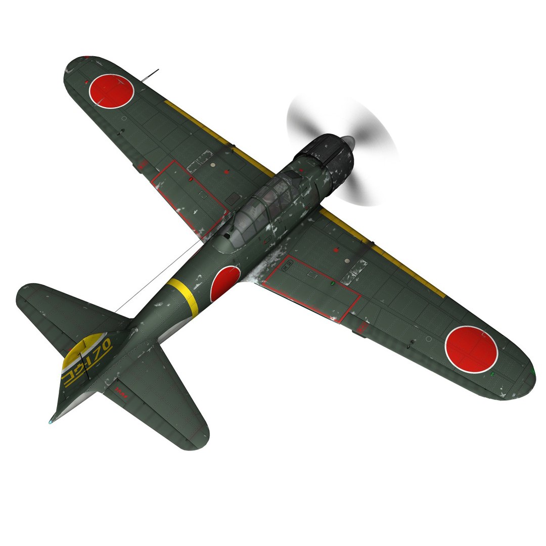 Mitsubishi A6m2 Zero - 3d Model