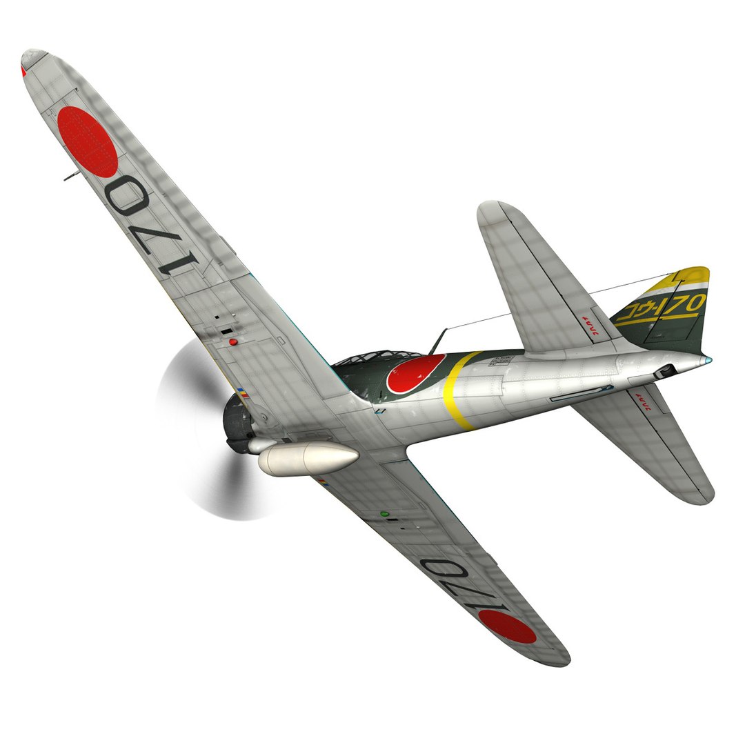 Mitsubishi A6m2 Zero - 3d Model