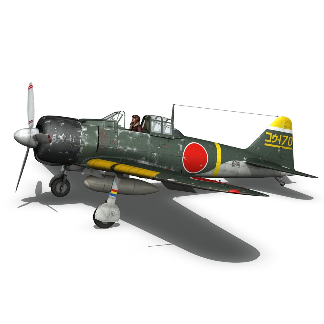 Mitsubishi A6m2 Zero - 3d Model