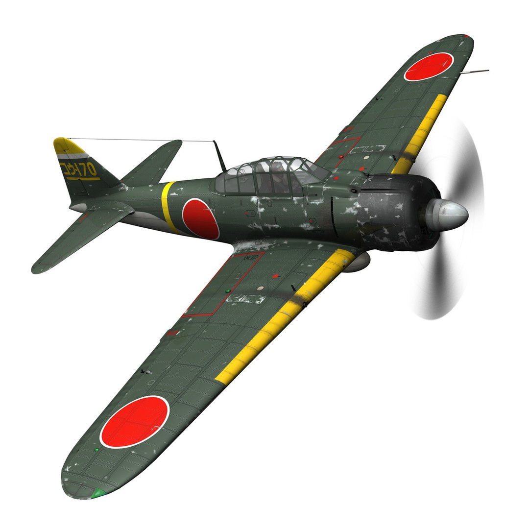 Mitsubishi A6m2 Zero - 3d Model