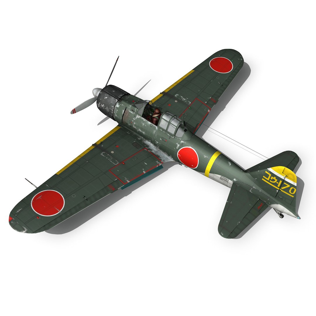 Mitsubishi A6m2 Zero - 3d Model