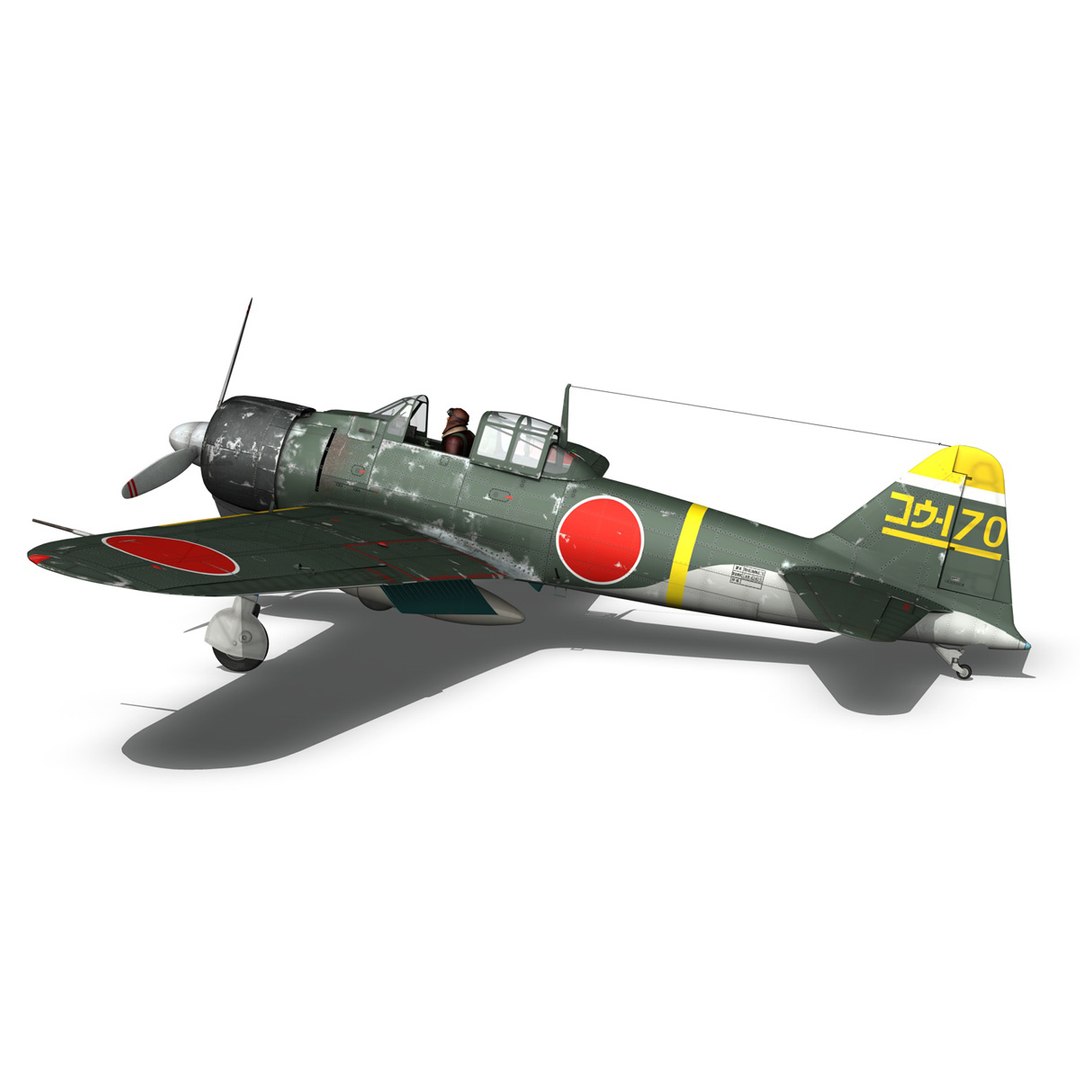 Mitsubishi A6m2 Zero - 3d Model