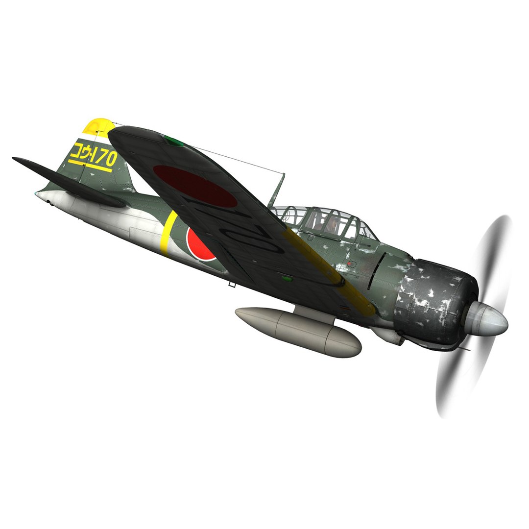 Mitsubishi A6m2 Zero - 3d Model