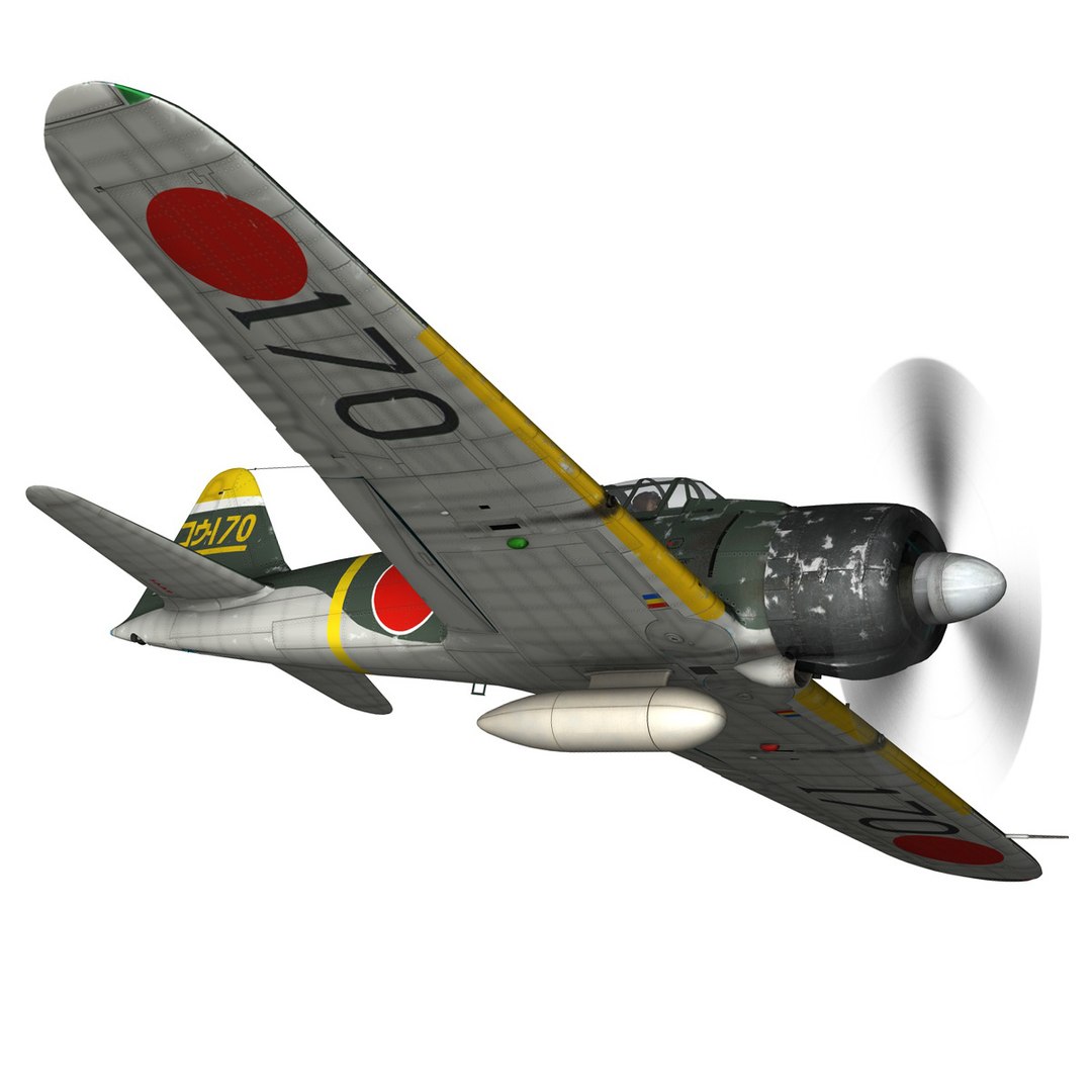 Mitsubishi A6m2 Zero - 3d Model