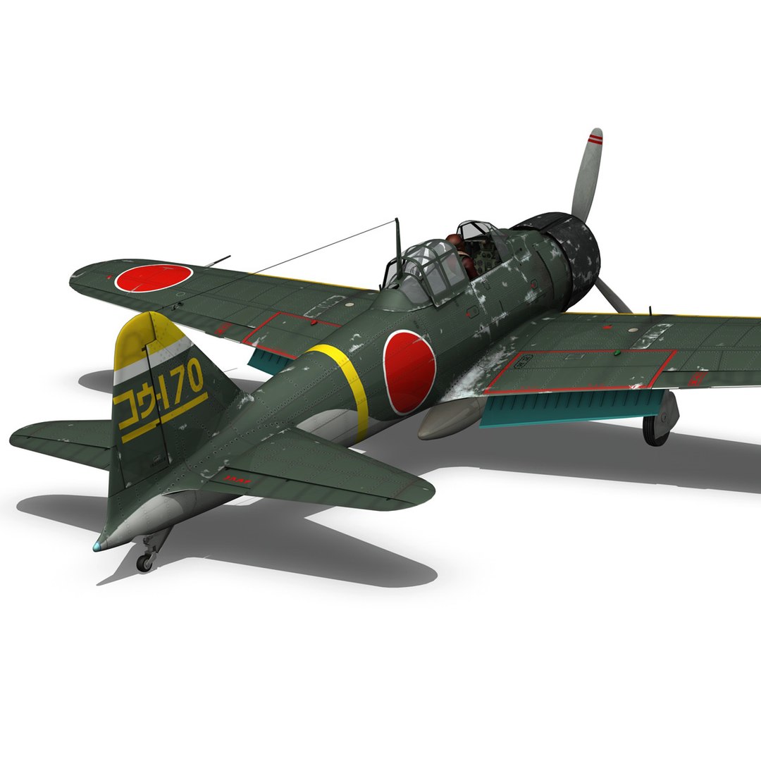 Mitsubishi A6m2 Zero - 3d Model