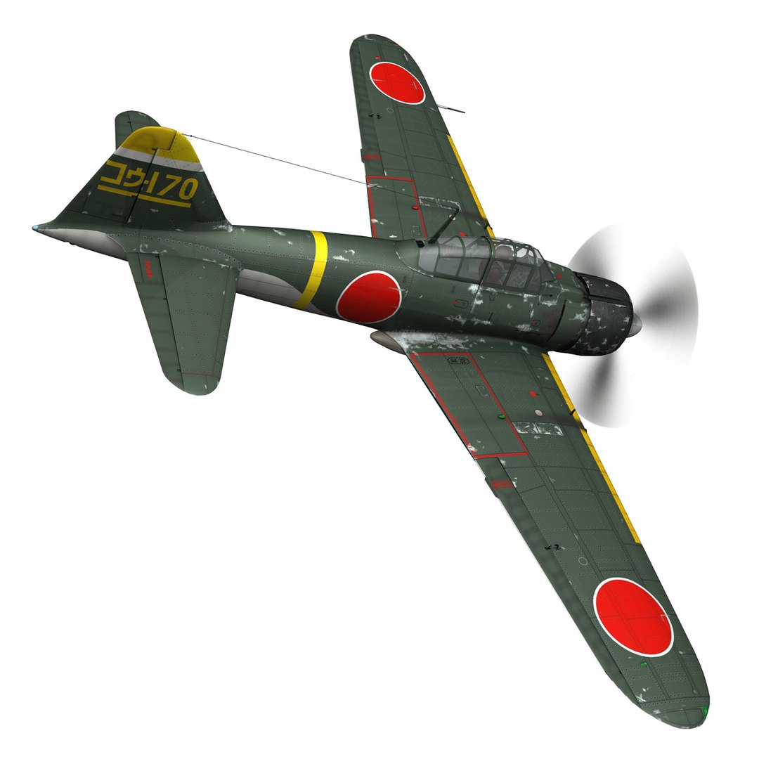 Mitsubishi A6m2 Zero - 3d Model