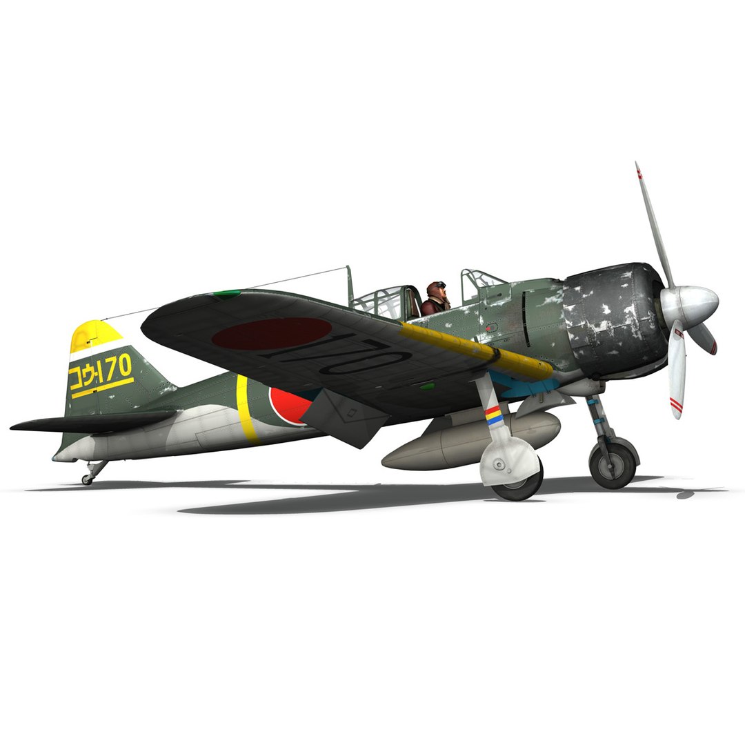 Mitsubishi A6m2 Zero - 3d Model