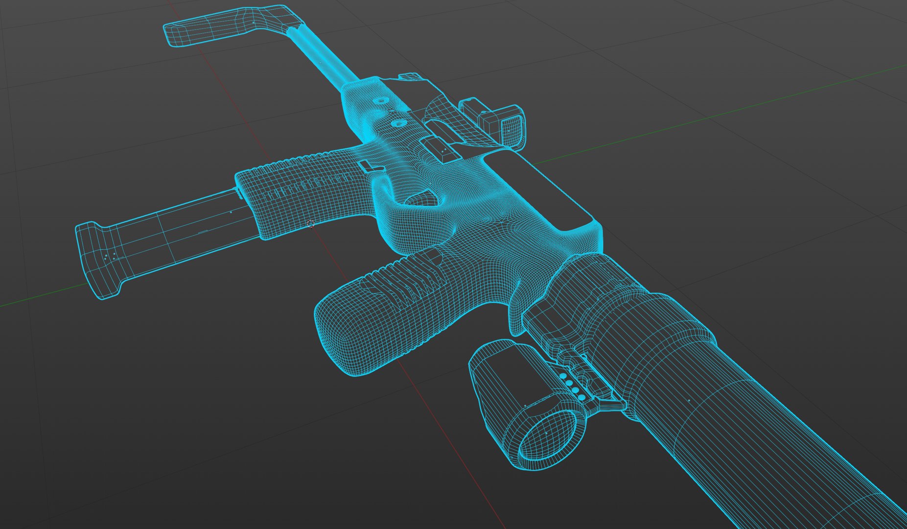 MP9 Machine Gun Automatic Assault Rifle 3D Model - TurboSquid 2044298