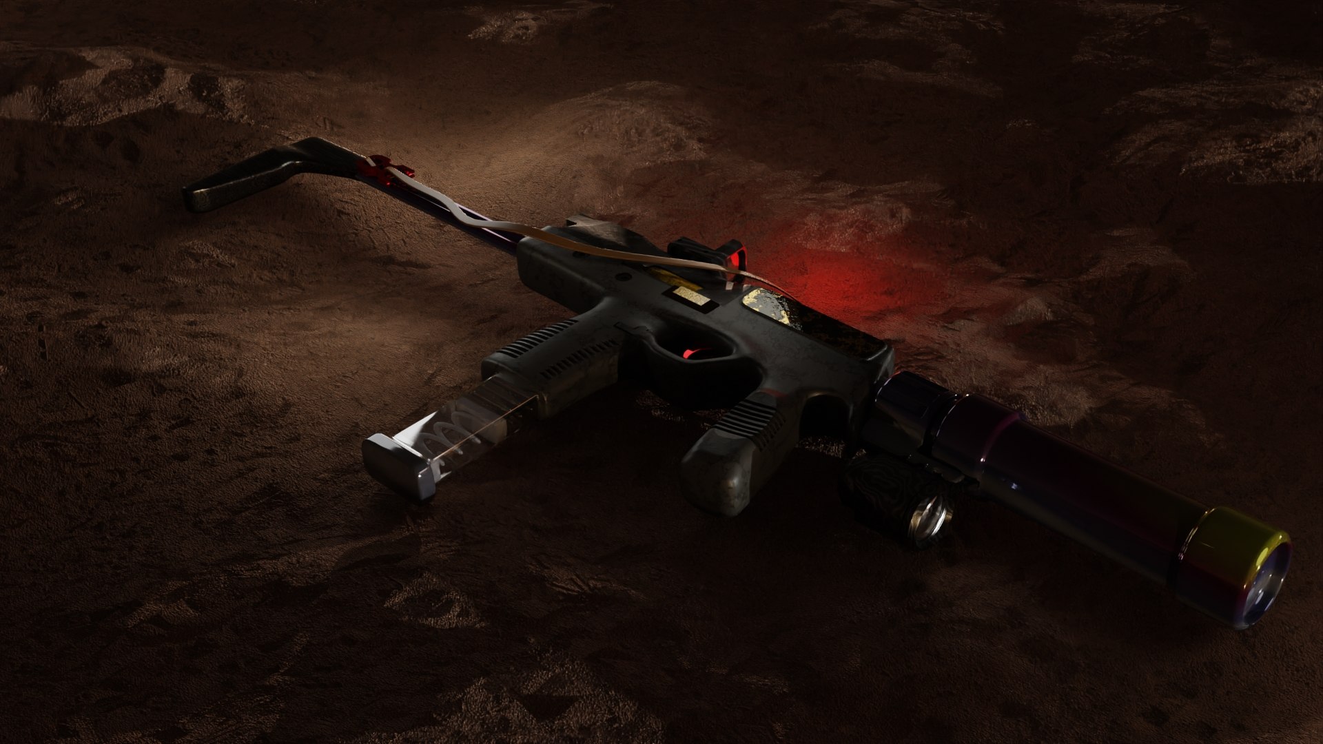 MP9 Machine Gun Automatic Assault Rifle 3D Model - TurboSquid 2044298