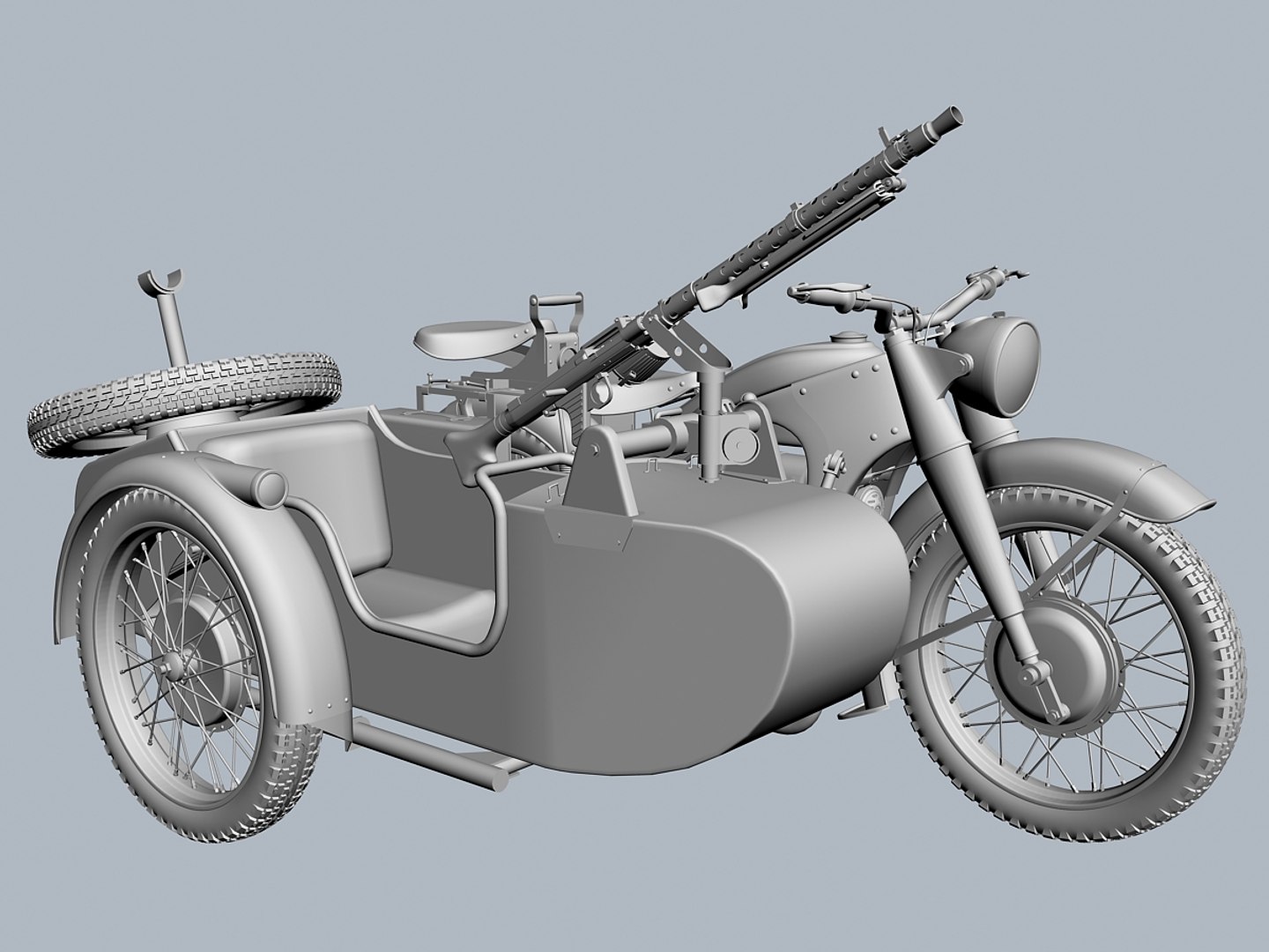 3D German Wwii Moto Model - TurboSquid 1200978