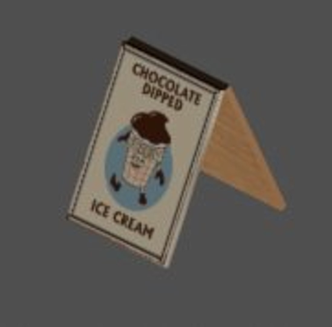 Free Foldable Shop Sign 3d Model