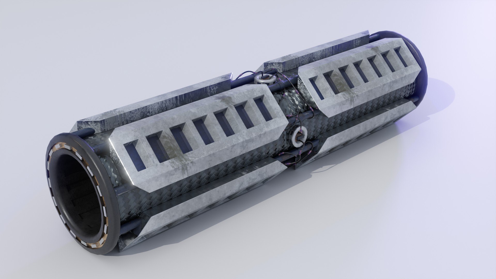 3D Sci-Fi Pipes Armored - TurboSquid 2181567