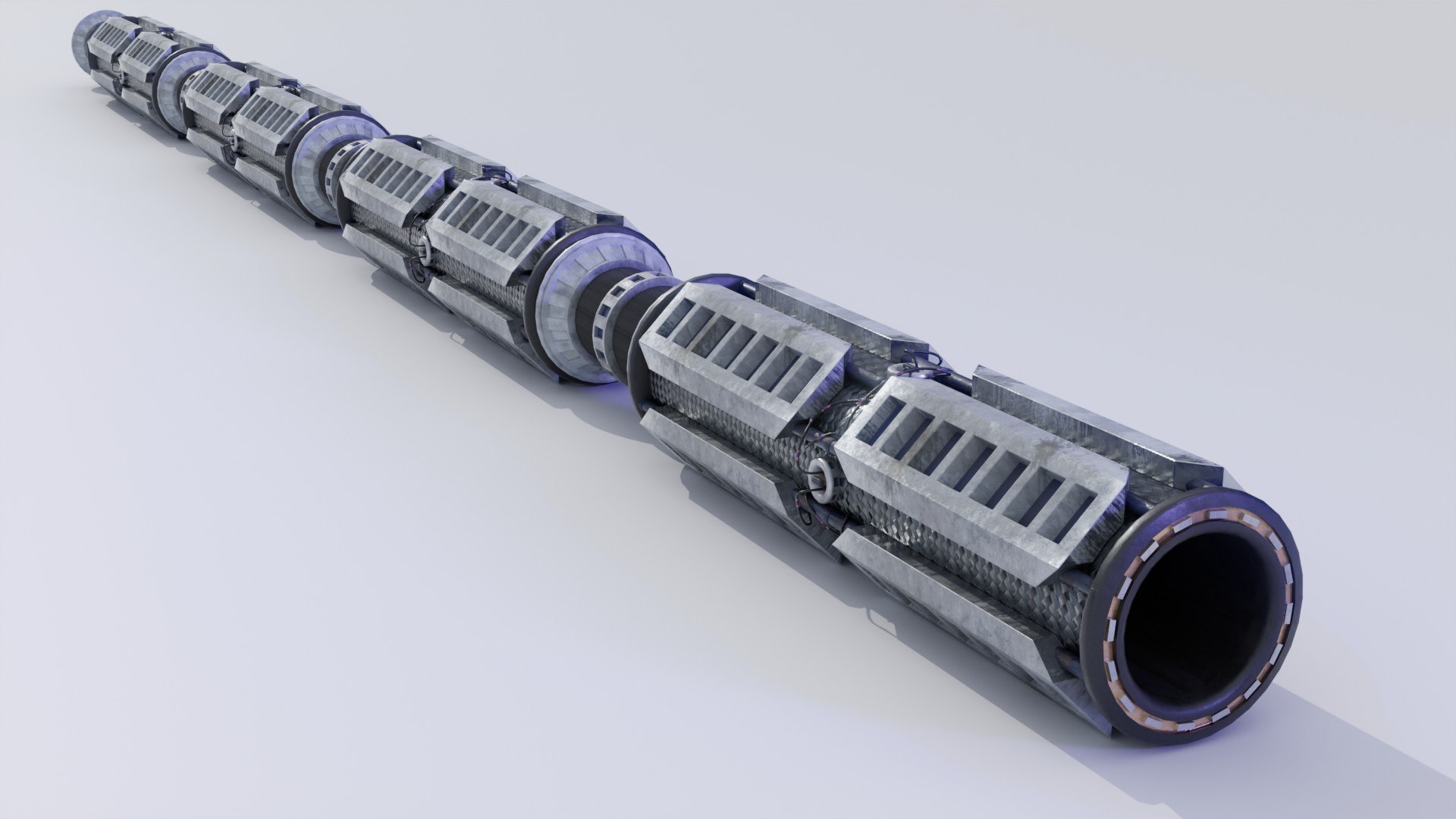 3D Sci-Fi Pipes Armored - TurboSquid 2181567
