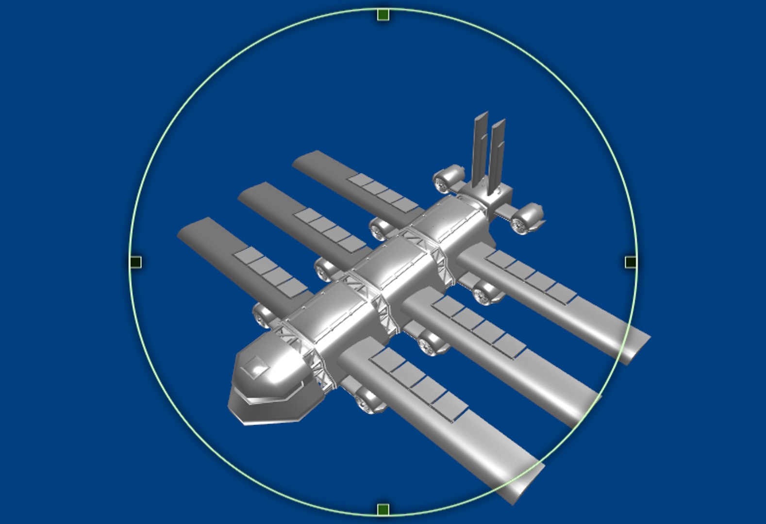 Sci-fi Cargo Aircraft 3d 3ds