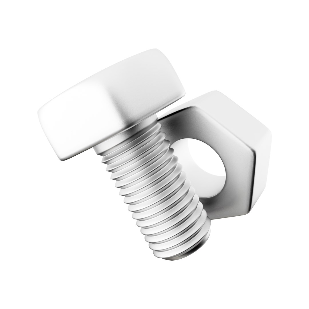3D 3d bolt and nut icon - TurboSquid 2074900