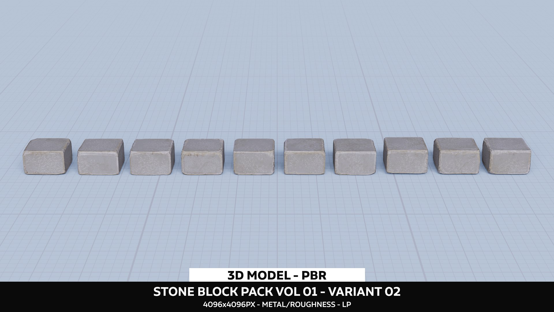 3D Stone Block Pack Vol 01 - Variant 02 - TurboSquid 2304807
