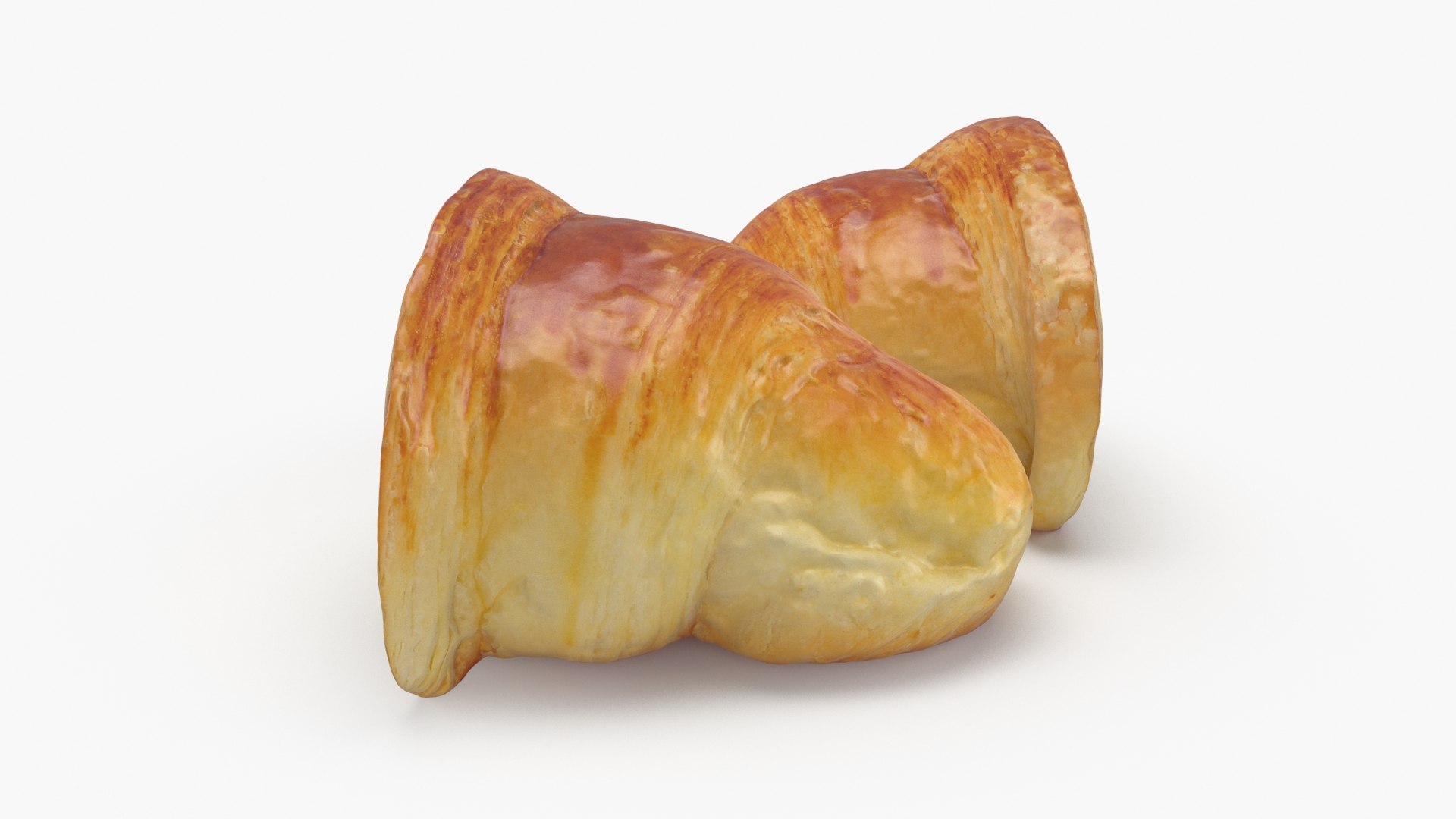 3D Model Croissant Cut Pose 2 - TurboSquid 2082547