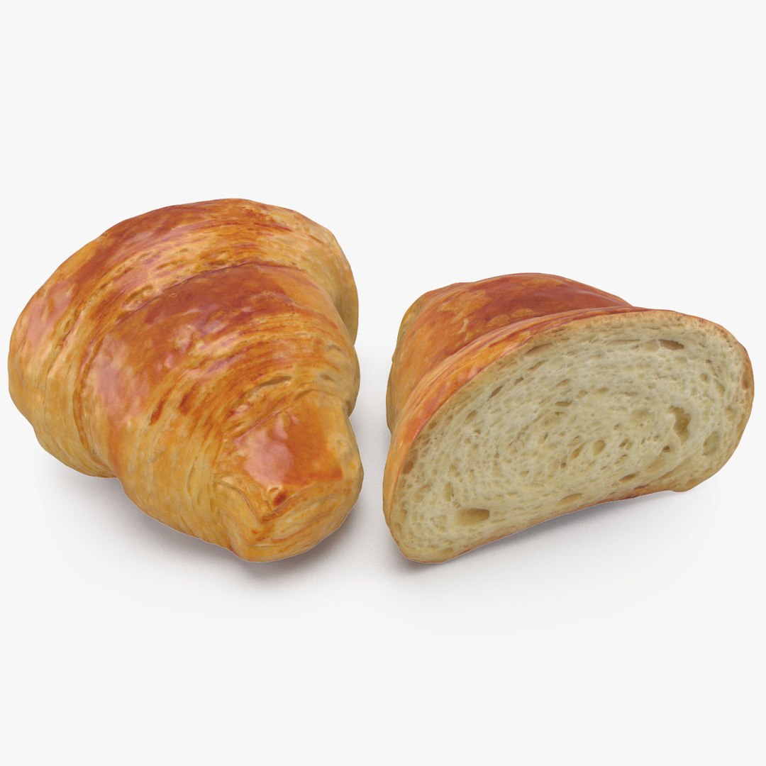3D model Croissant Cut Pose 2 - TurboSquid 2082547
