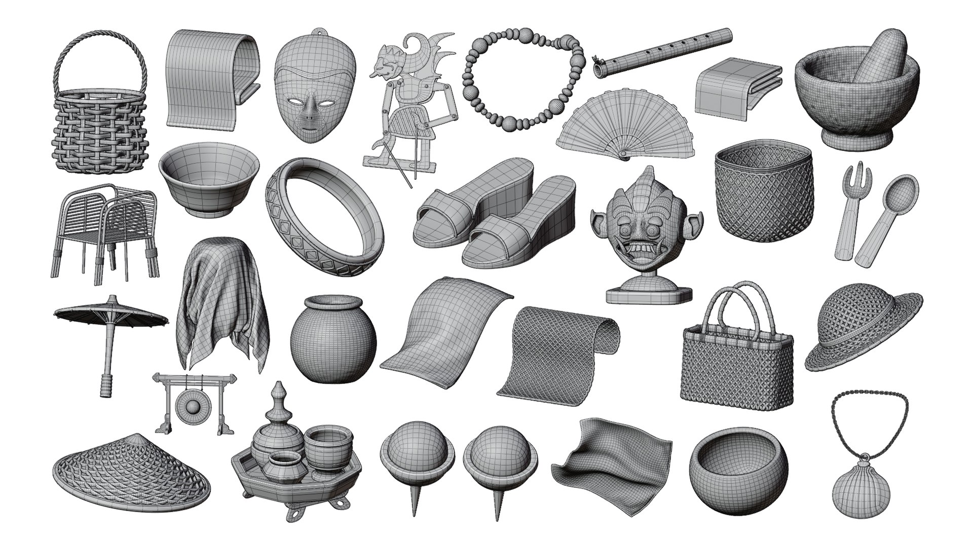 Traditional Craft 3D Collection 3D - TurboSquid 2294843