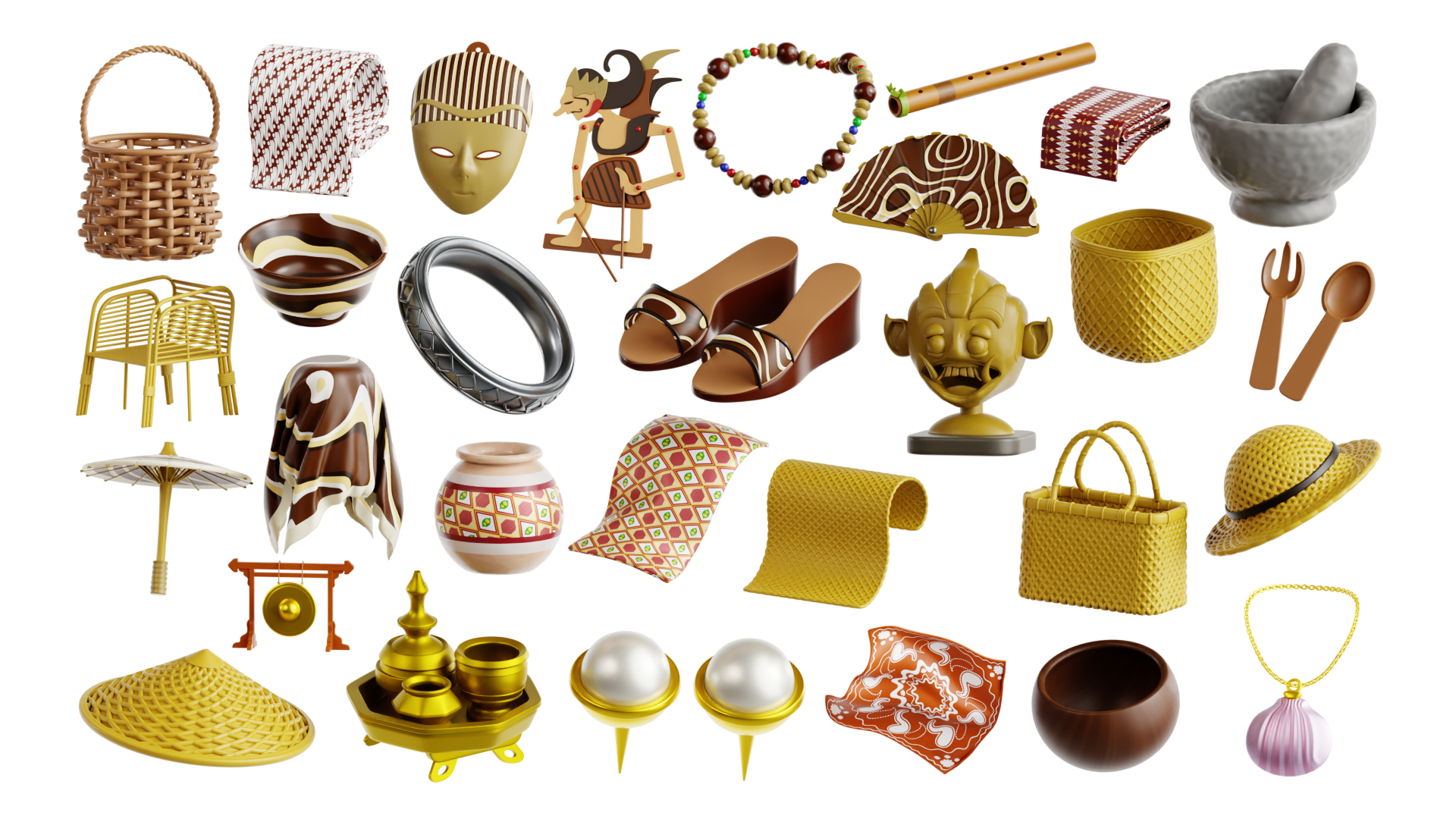 Traditional Craft 3D Collection 3D - TurboSquid 2294843