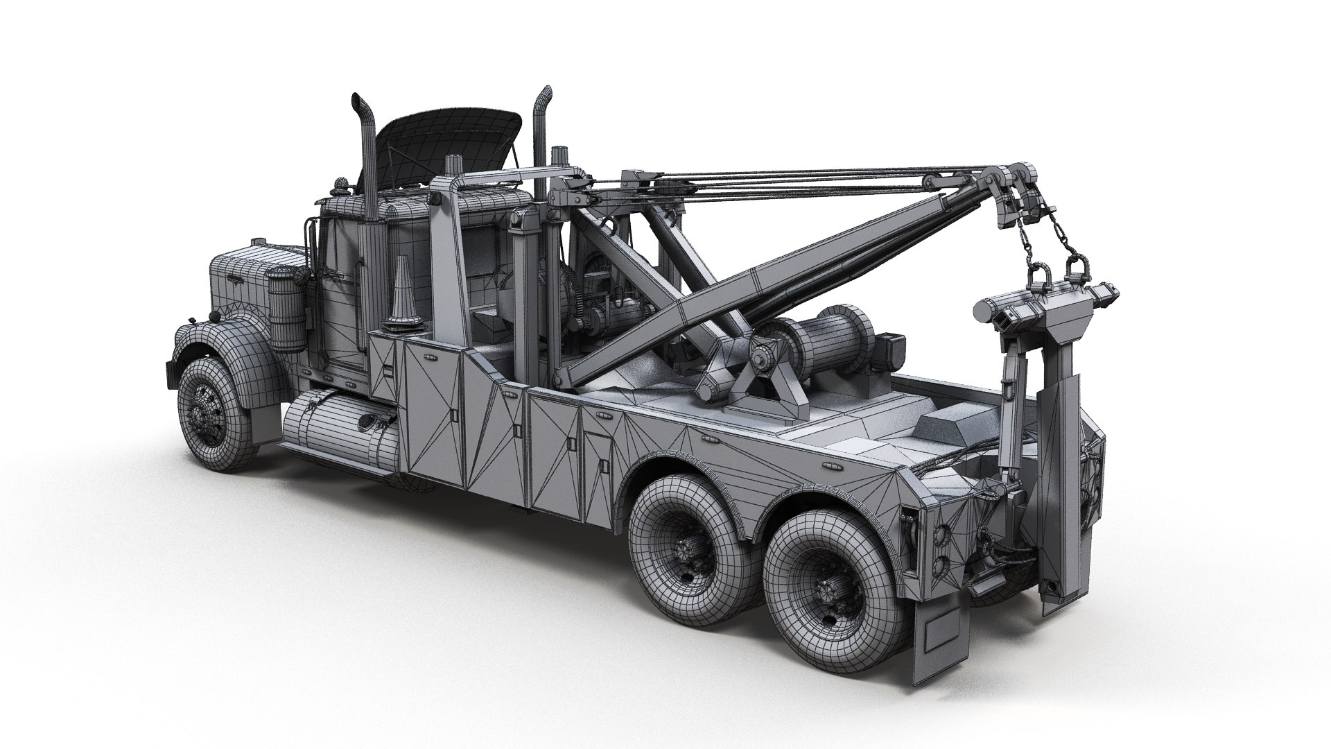 3D Kenworth W900A Wrecker Truck - TurboSquid 2211386