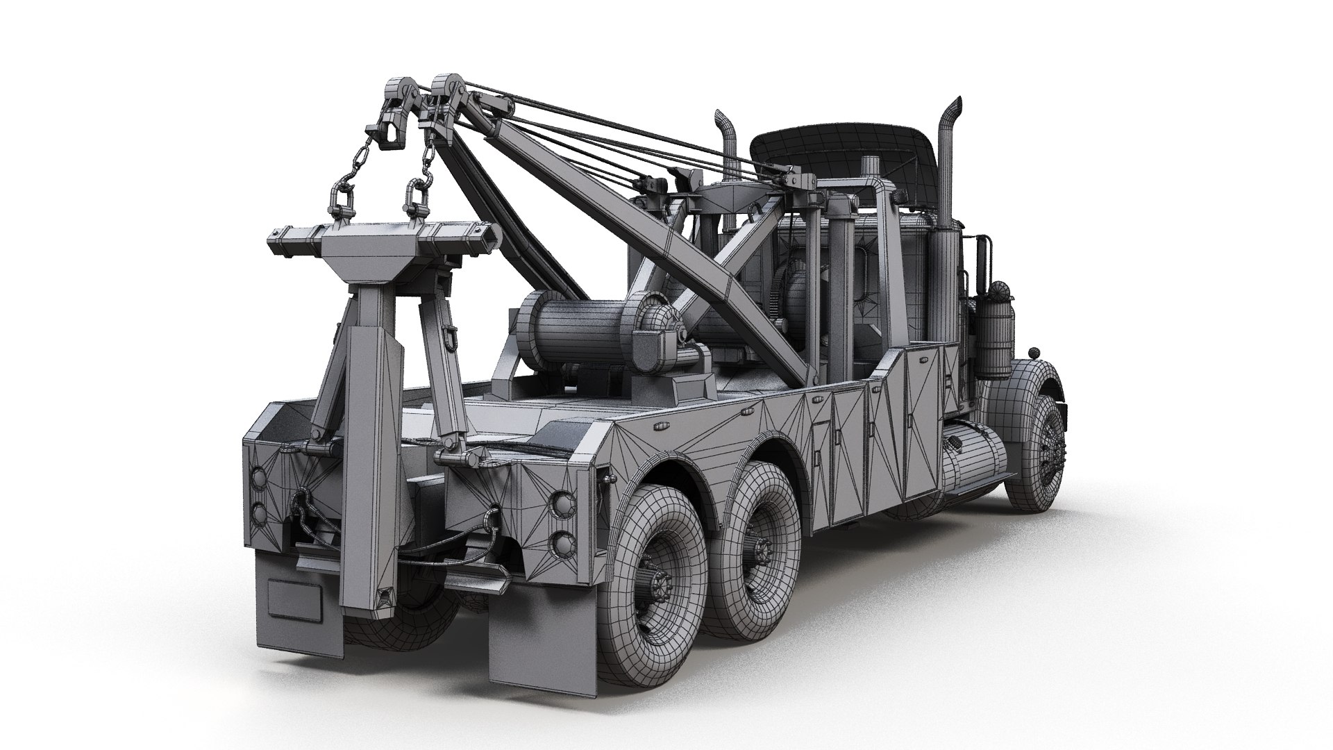 3D Kenworth W900A Wrecker Truck - TurboSquid 2211386