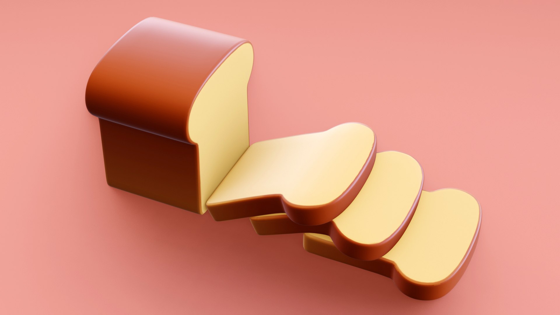 3D Model Emoji White Bread 001 - TurboSquid 2256265