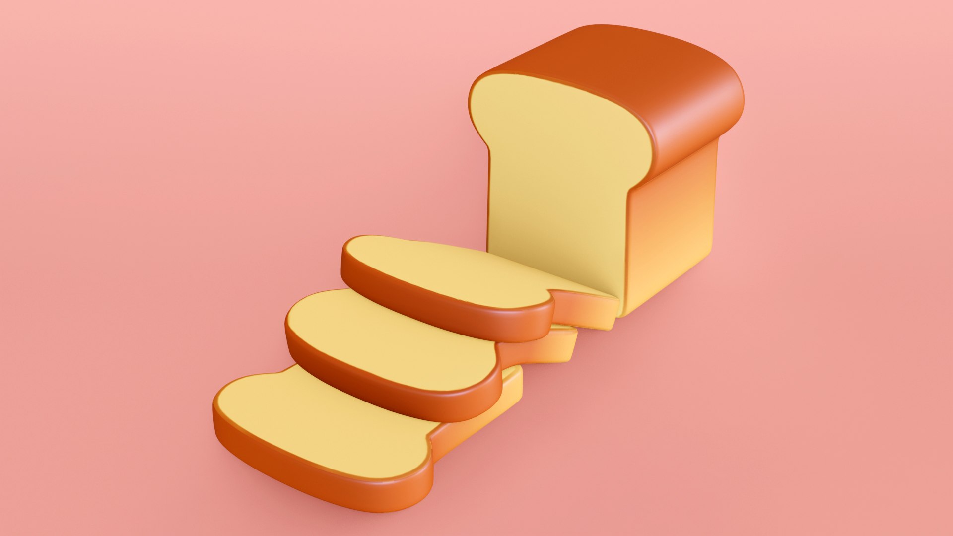 3D Model Emoji White Bread 001 - TurboSquid 2256265
