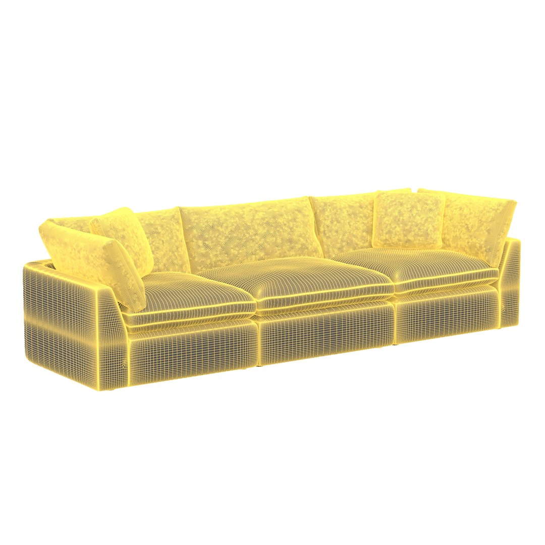 Stevie 3 Piece Sectional Sofa Model - TurboSquid 2063363