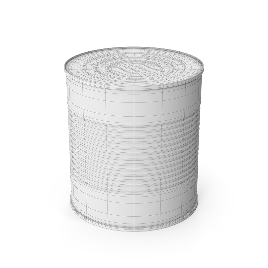 3D Steel Tin Can Model - TurboSquid 2250719