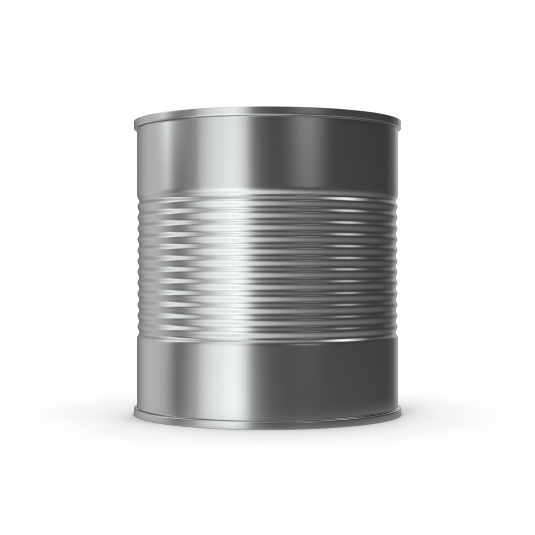 3D Steel Tin Can Model - TurboSquid 2250719
