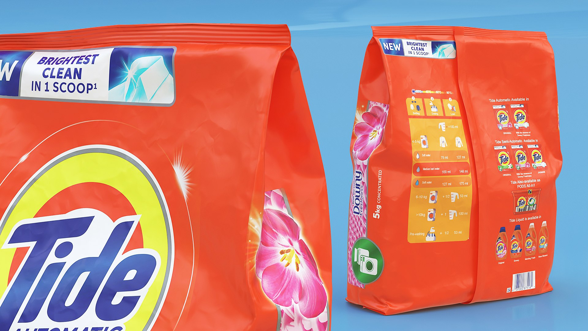 Tide Washing Powder Packaging 5kg 3D Model - TurboSquid 2409892