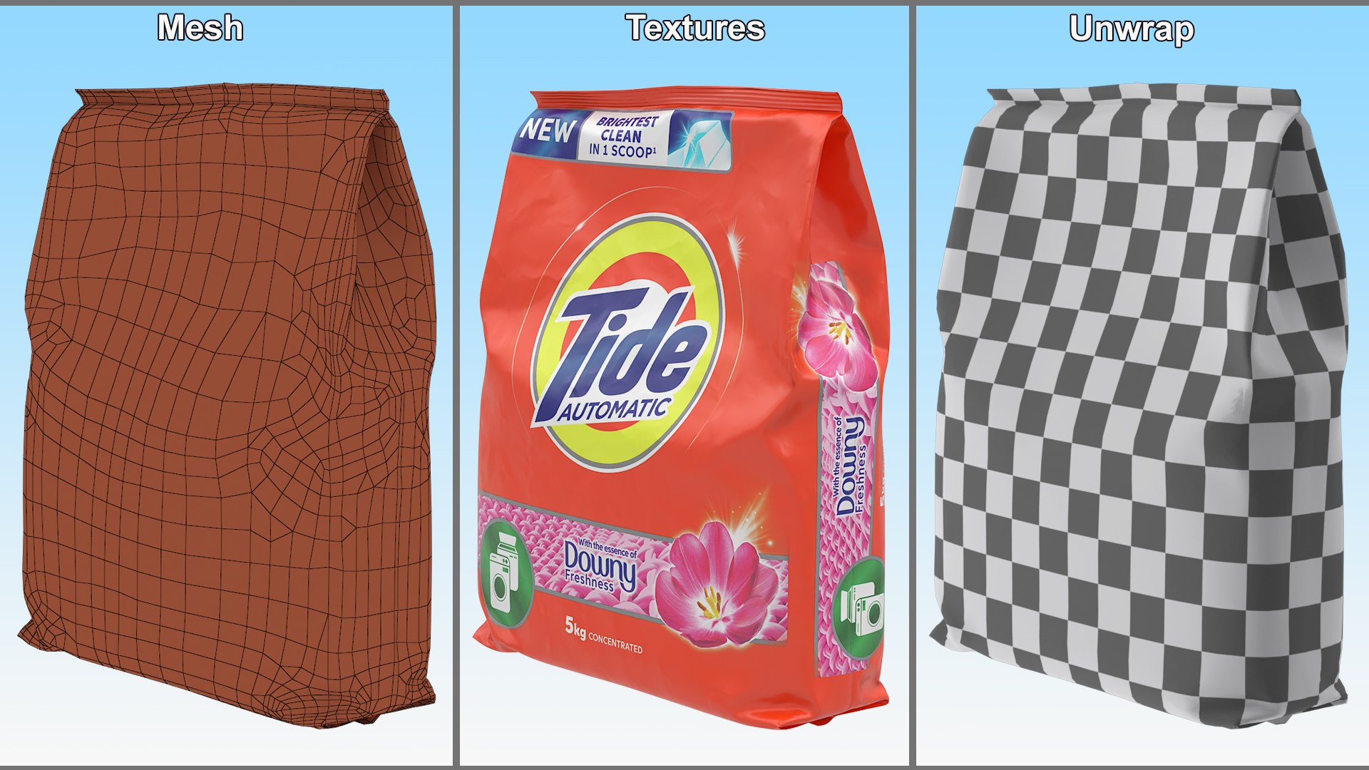 Tide Washing Powder Packaging 5kg 3D Model - TurboSquid 2409892
