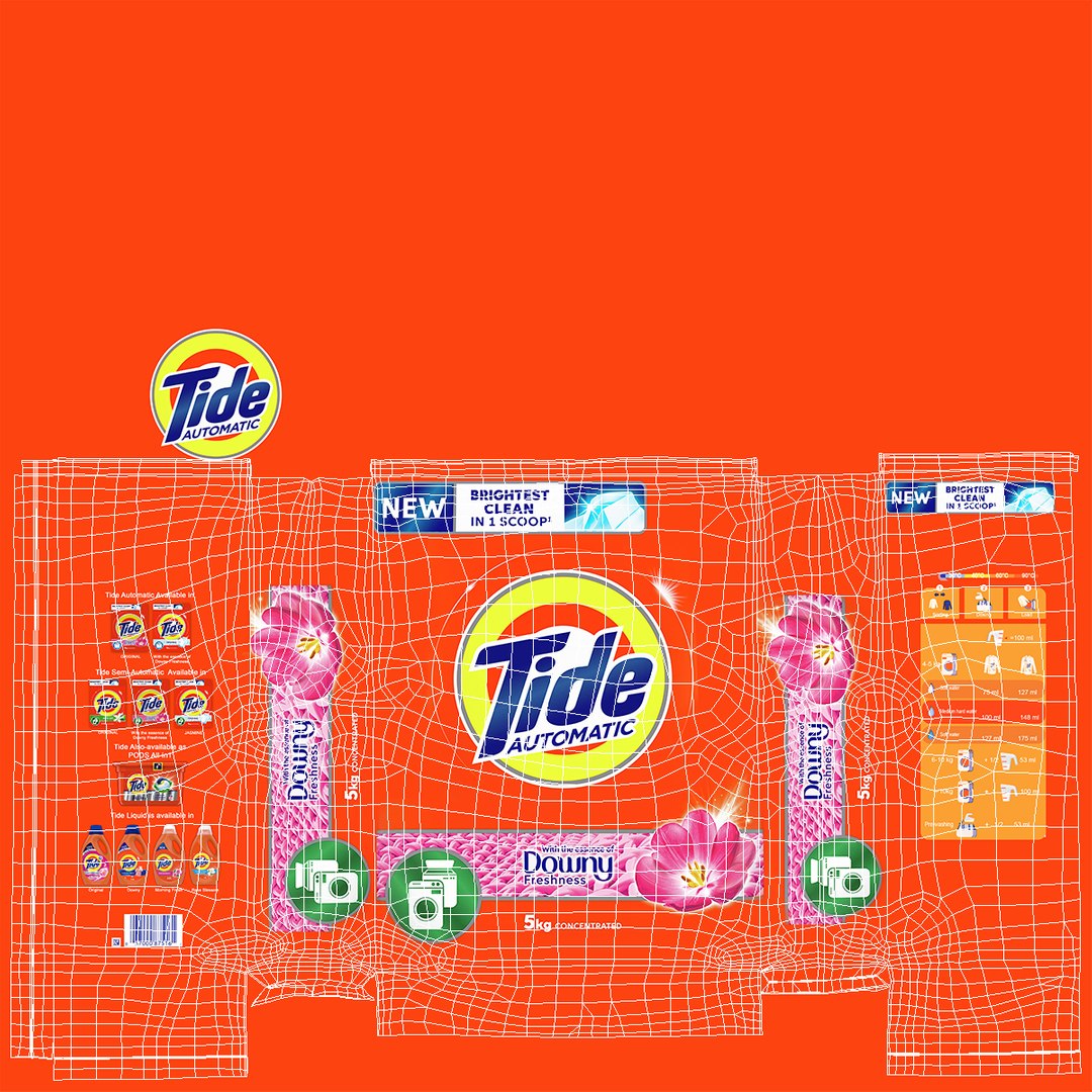 Tide Washing Powder Packaging 5kg 3D Model - TurboSquid 2409892