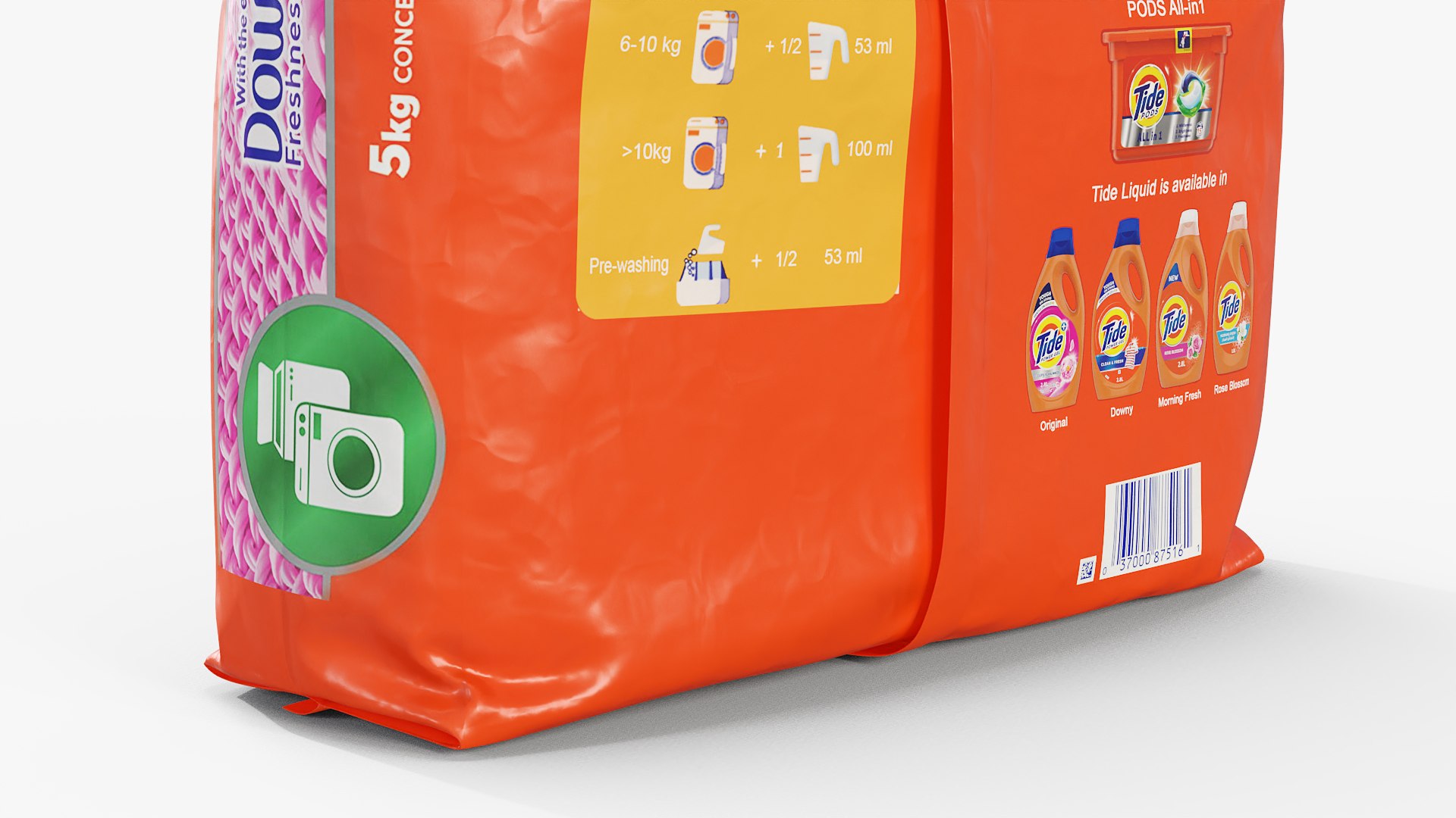 Tide Washing Powder Packaging 5kg 3D Model - TurboSquid 2409892
