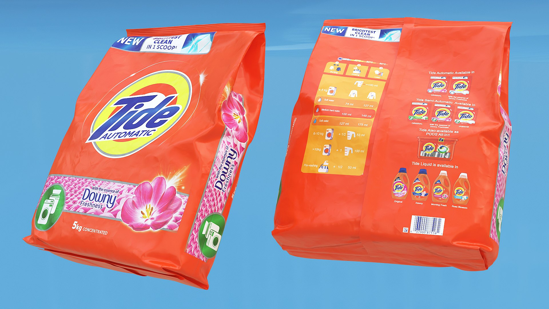 Tide Washing Powder Packaging 5kg 3D Model - TurboSquid 2409892
