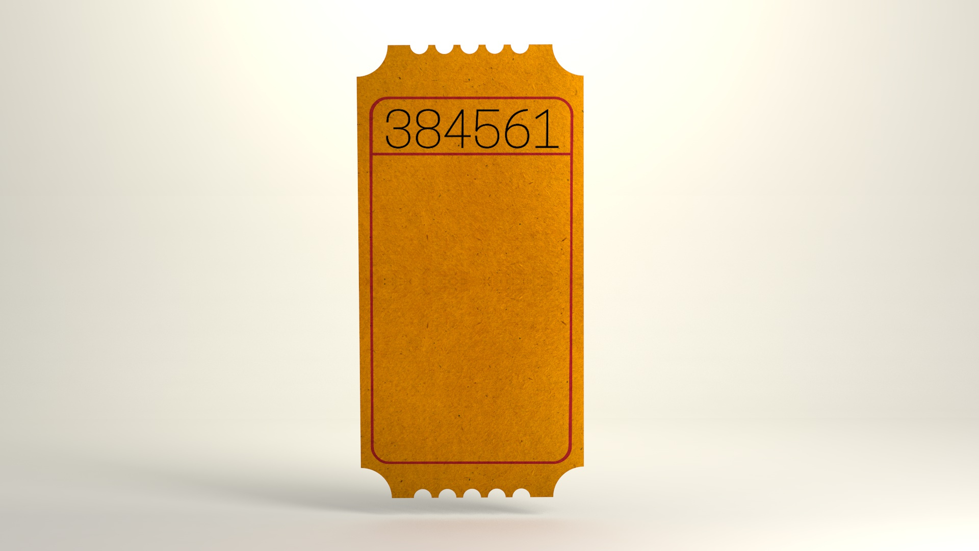 Orange Ticket Cardboard Coupon Pass 3D Model - TurboSquid 1714987