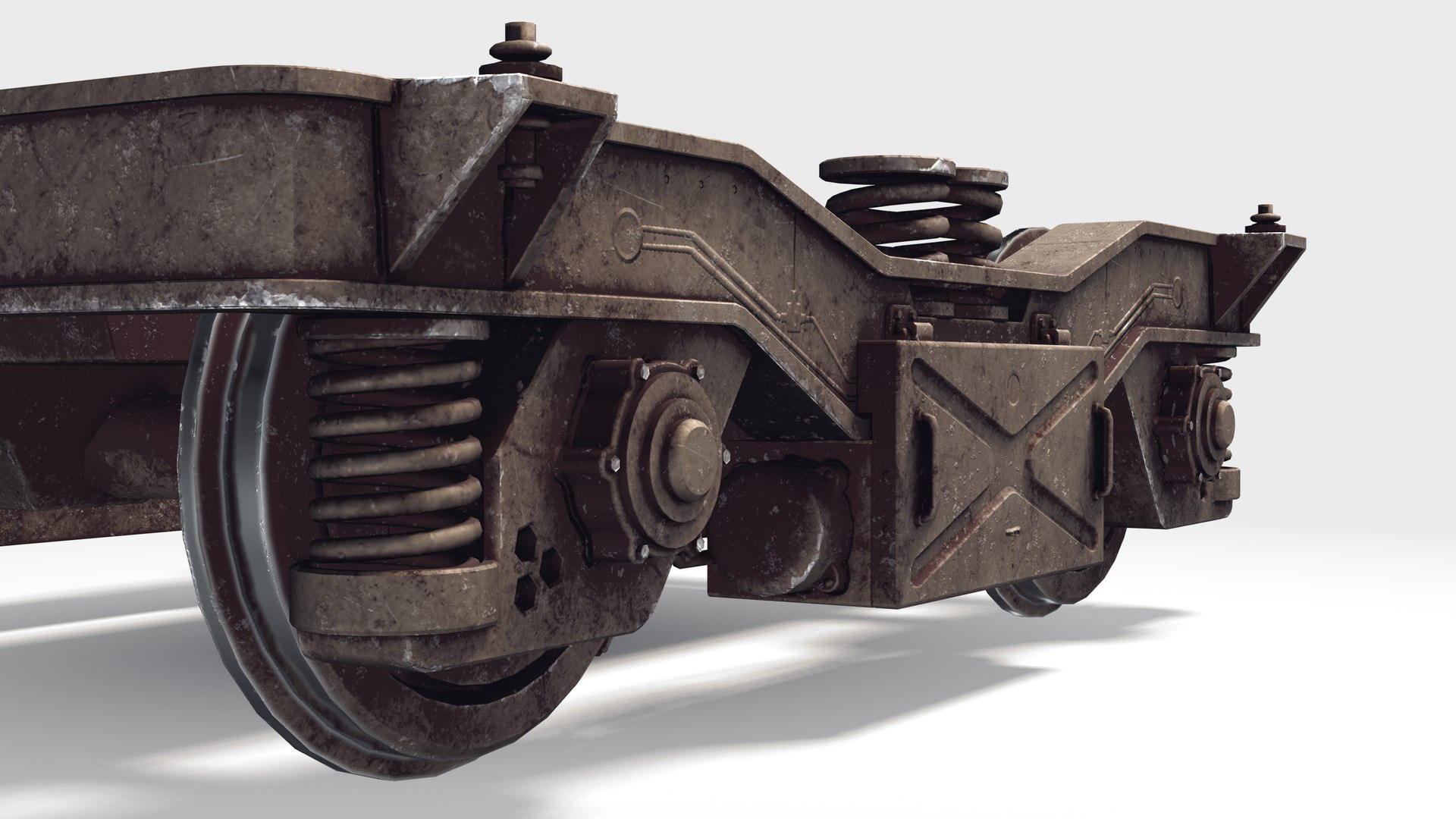 3D Train Wheels Bogie - TurboSquid 1717442