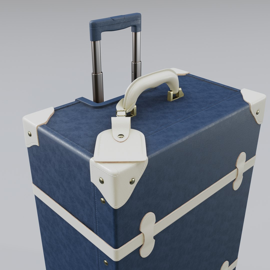 3D Steamline Navy Check In Spinner Luggage Model - TurboSquid 1833445