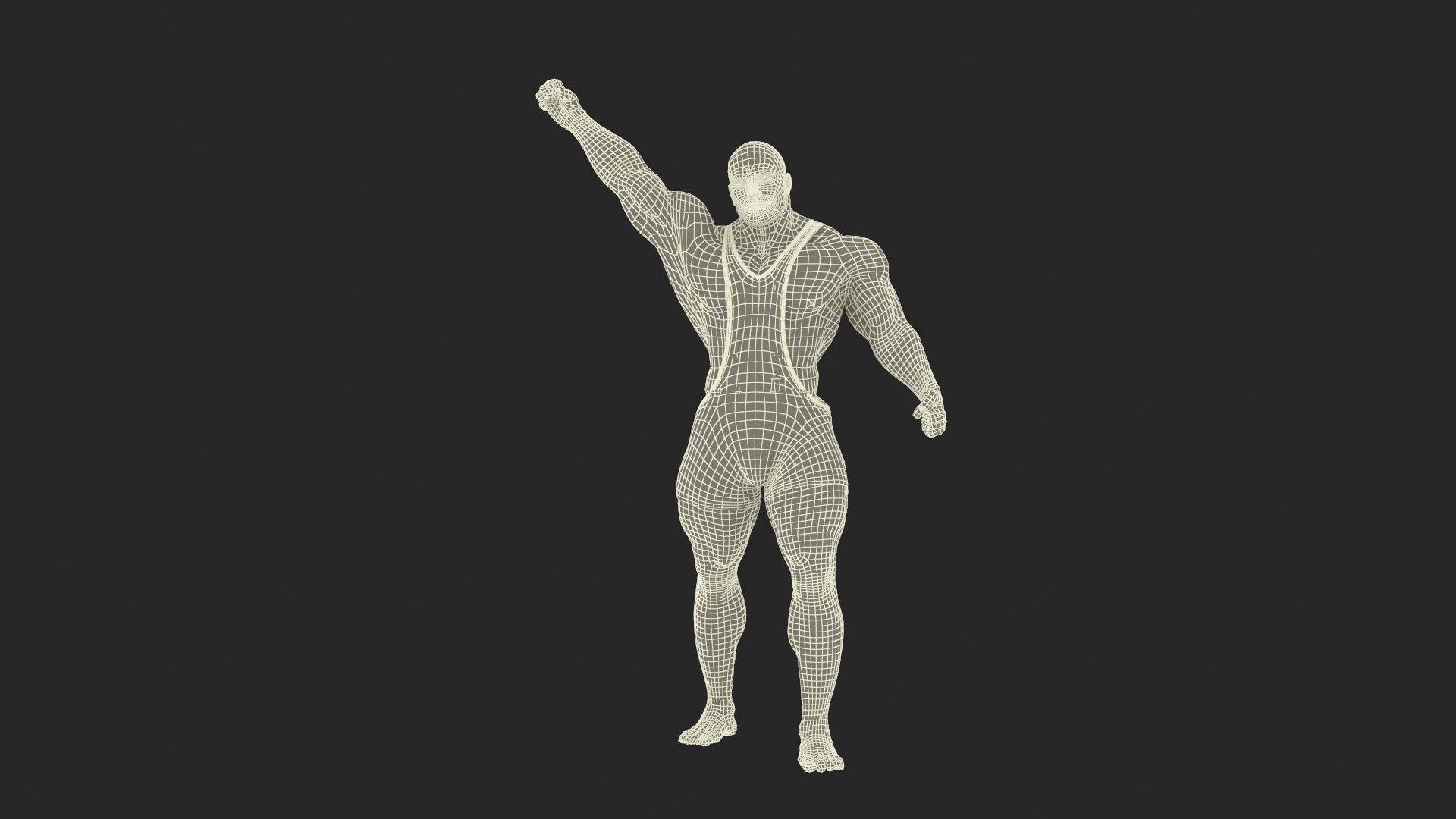 3D Model Athlete Victory Pose In Reebok Red Leotard - TurboSquid 2312596
