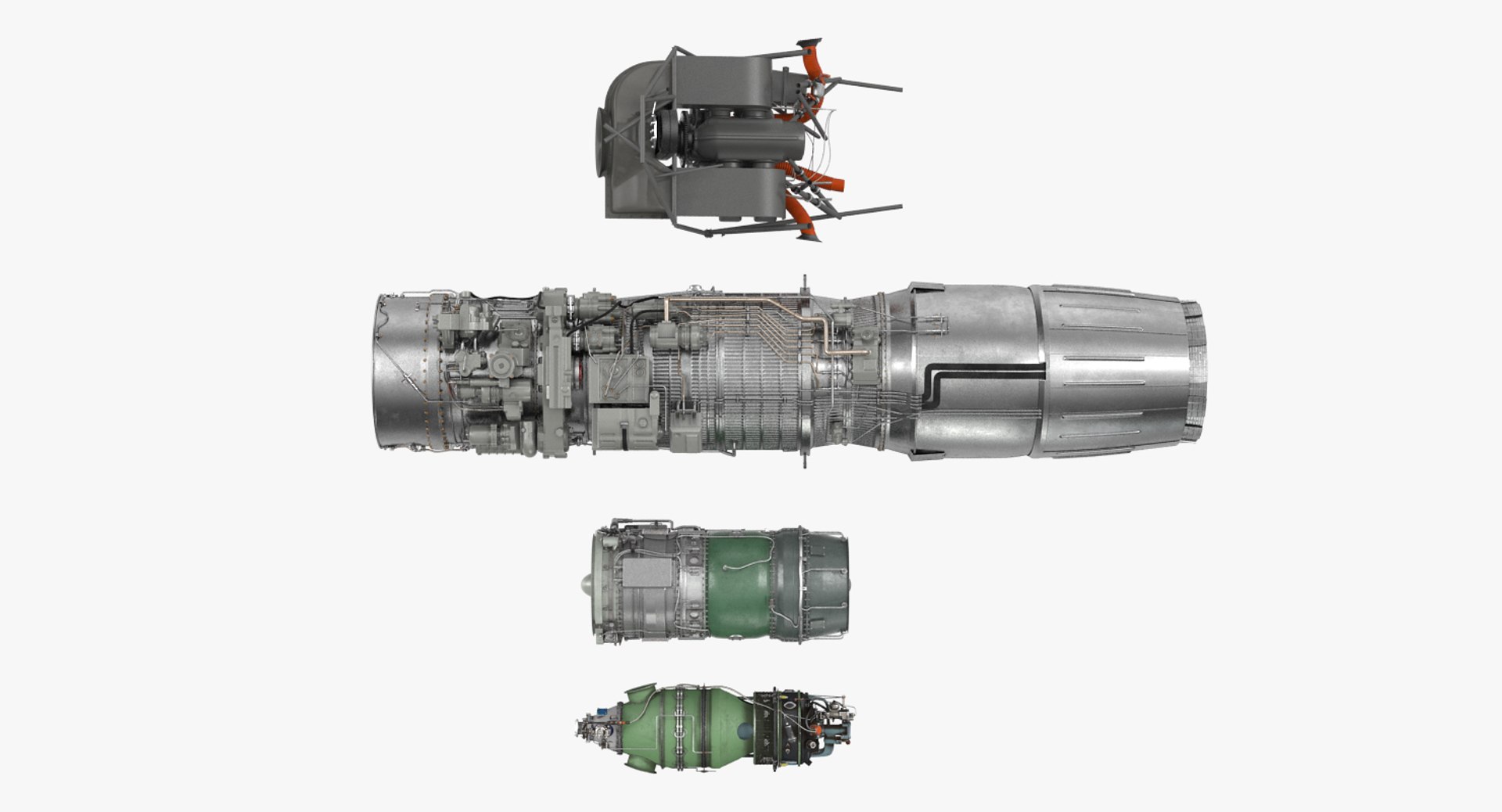 Turbofan engines 3 3D model | 1144118 | TurboSquid
