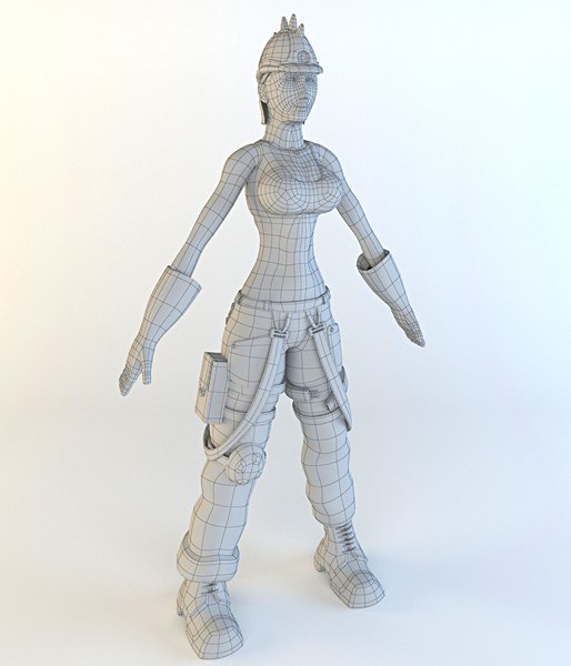 women builder 3d model