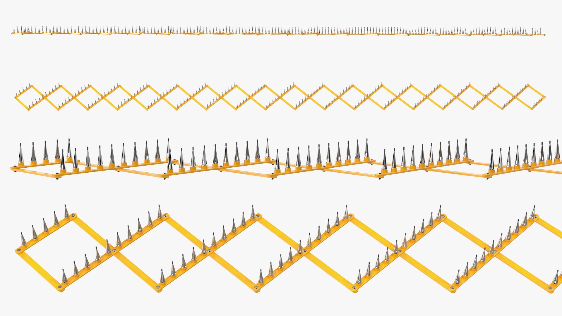 3D Aluminum Police Tire Spike - TurboSquid 1435771