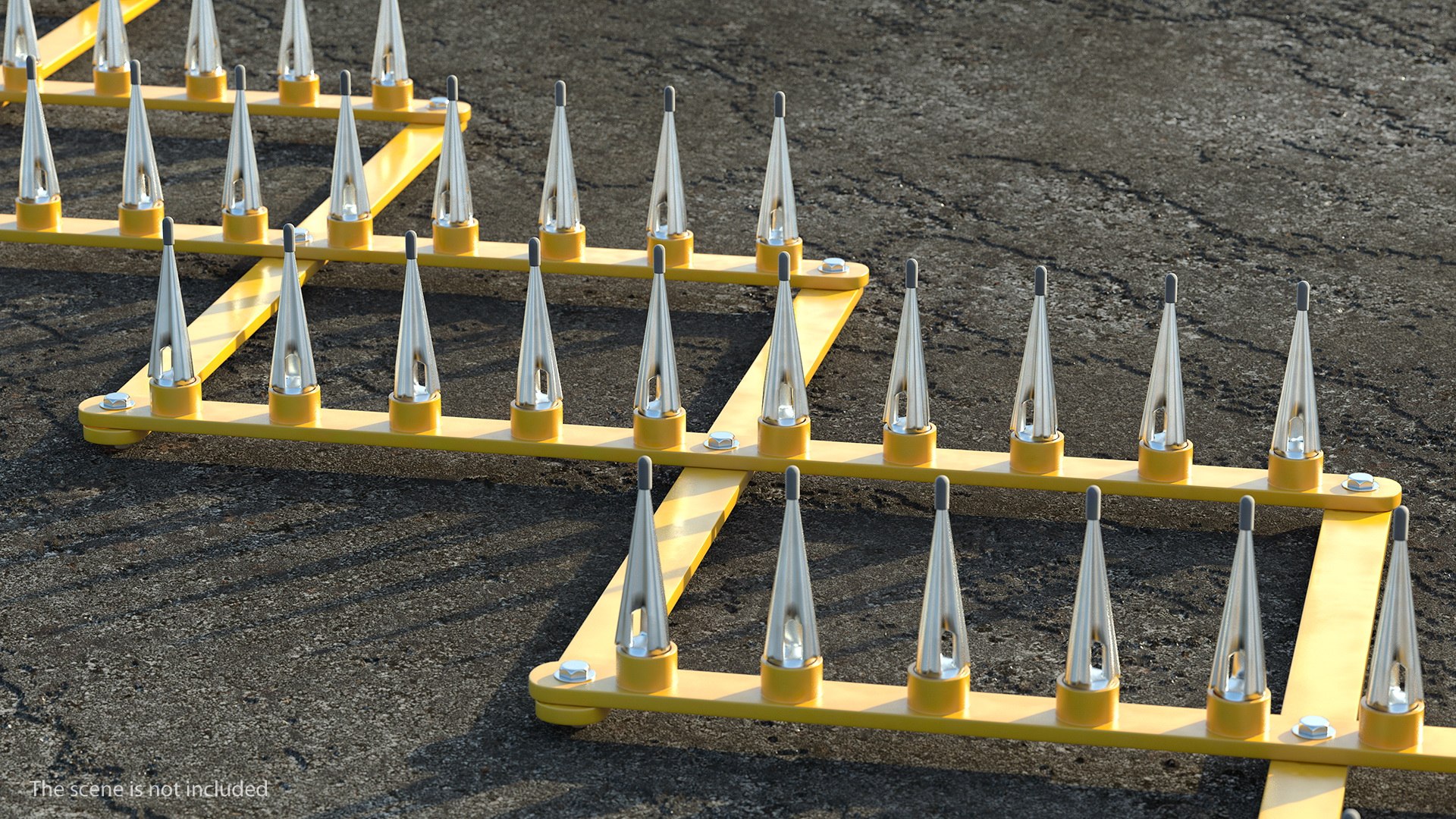 3D Aluminum Police Tire Spike - TurboSquid 1435771